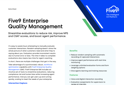 Five9 Enterprise Quality Management | Five9
